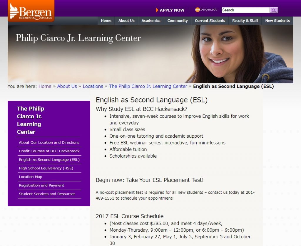 The Philip Ciarco Jr. Learning Center (BCC)のご紹介